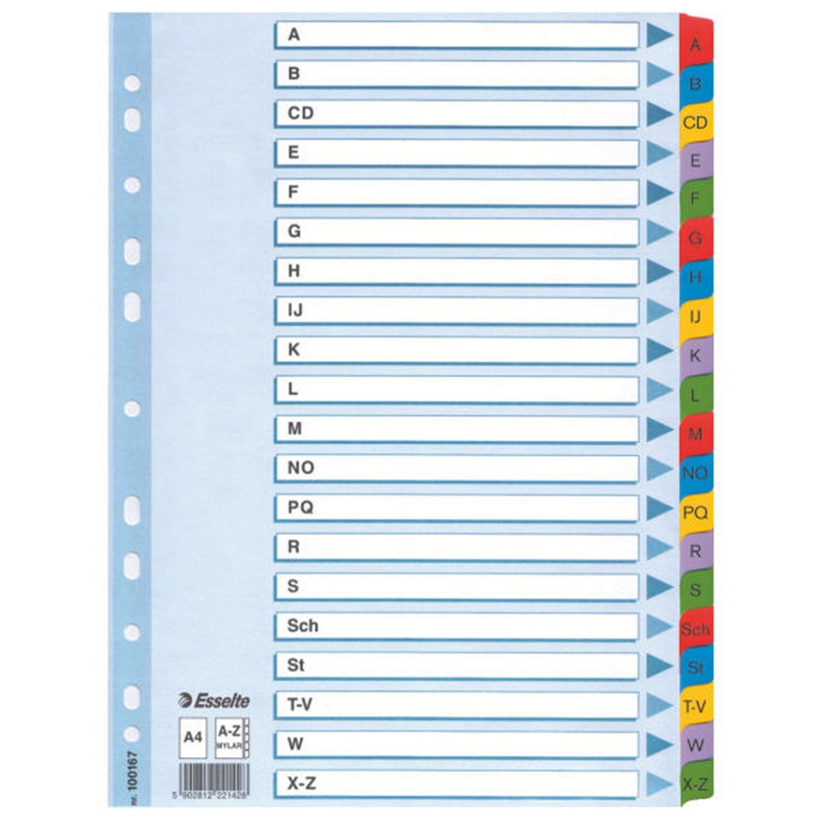 Esselte Register A-Z, Karton, Mehrfarbig (ES-100167) Esselte Register A-Z, Karton, Mehrfarbig (ES-100167)