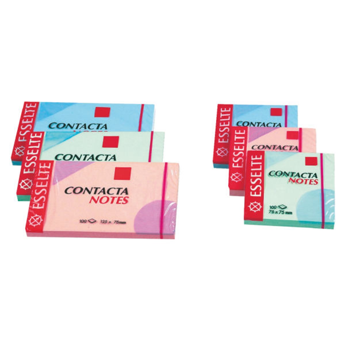 Esselte Haft-Notizzettel ›Contacta-Notes‹, 75x75 mm, Gelb (ES-83003)