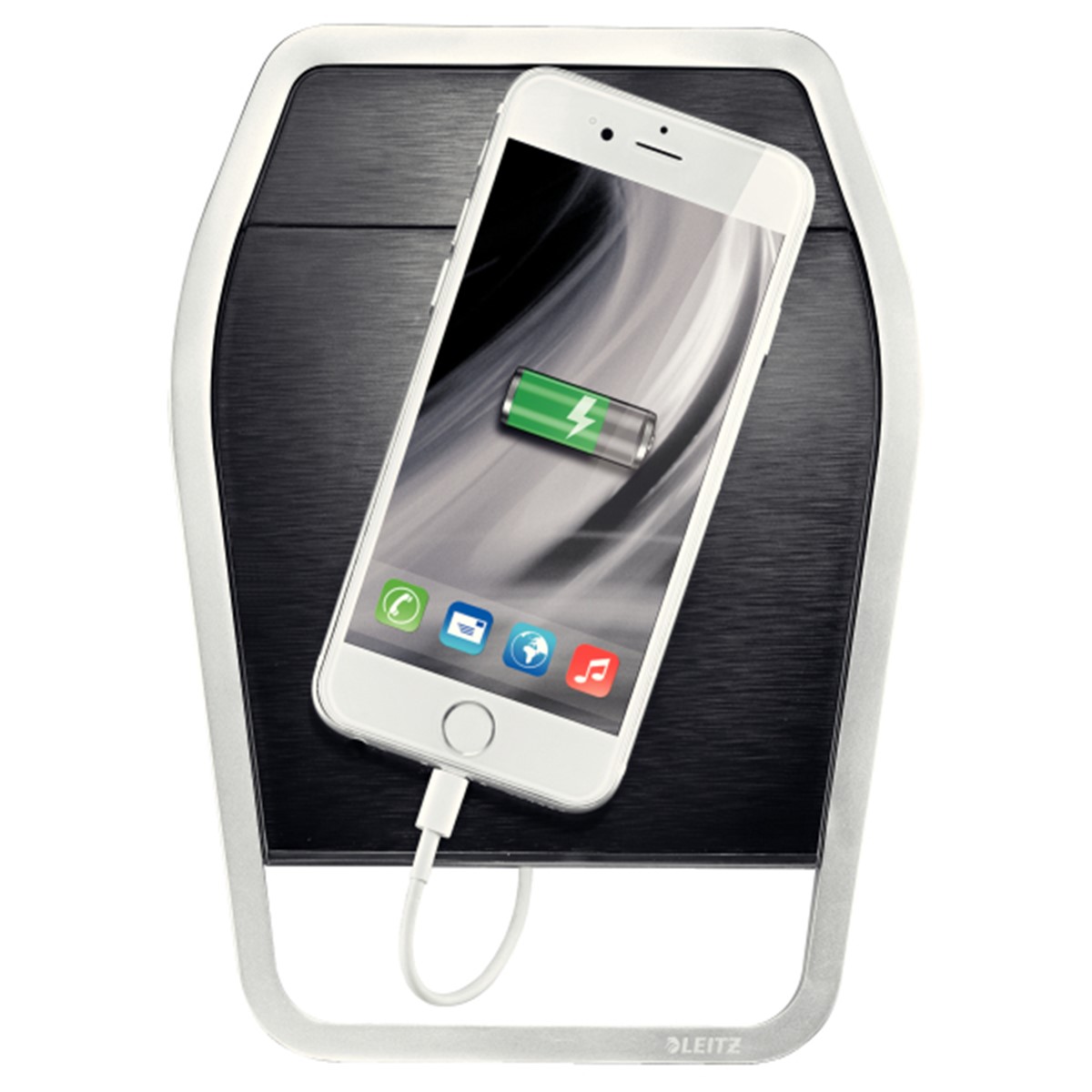 Leitz Style 2x USB Power Ladestation, Satin Schwarz (6512-00-94)