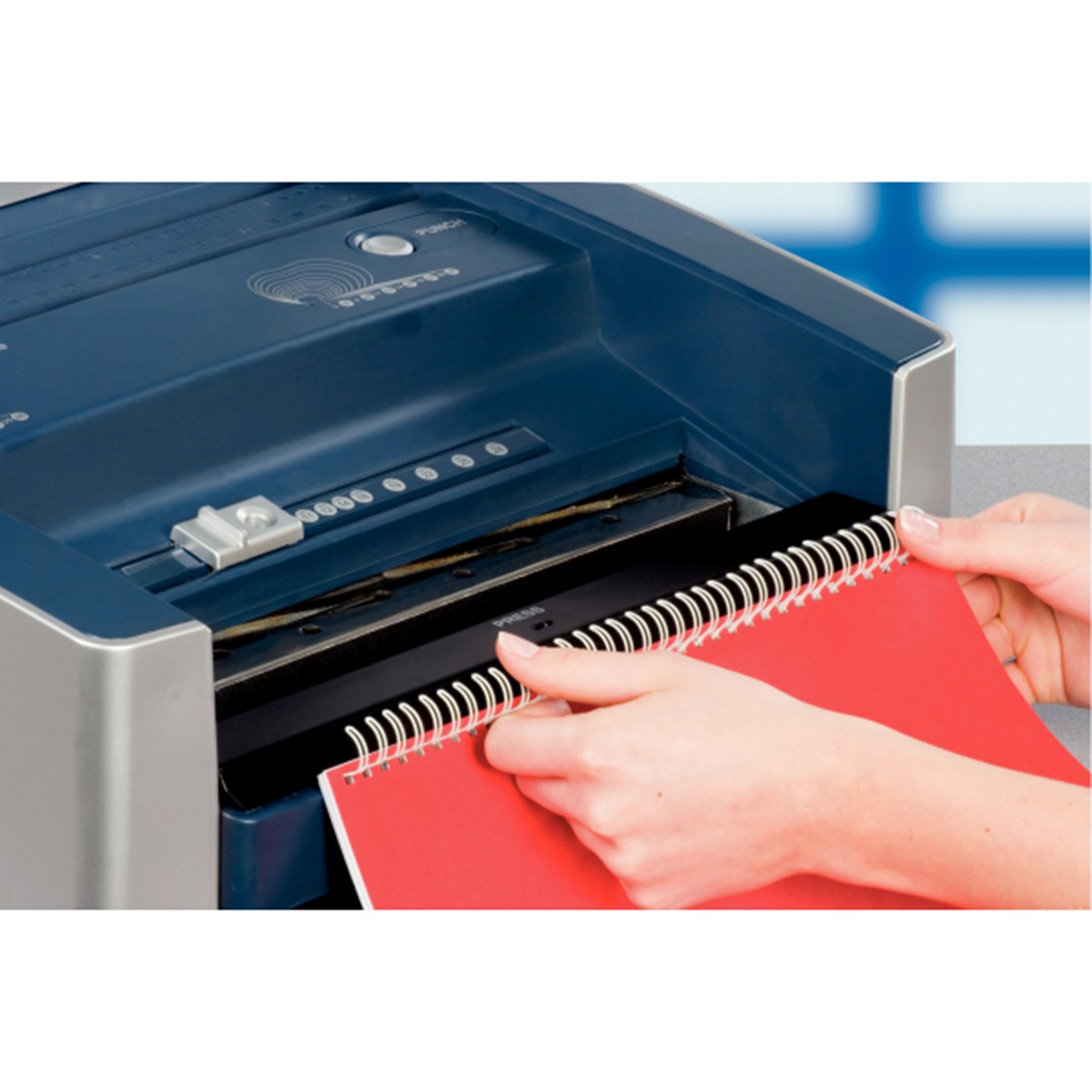 Leitz Drahtbindegerät wireBIND 500e, Silber/Blau (7300-00-00)