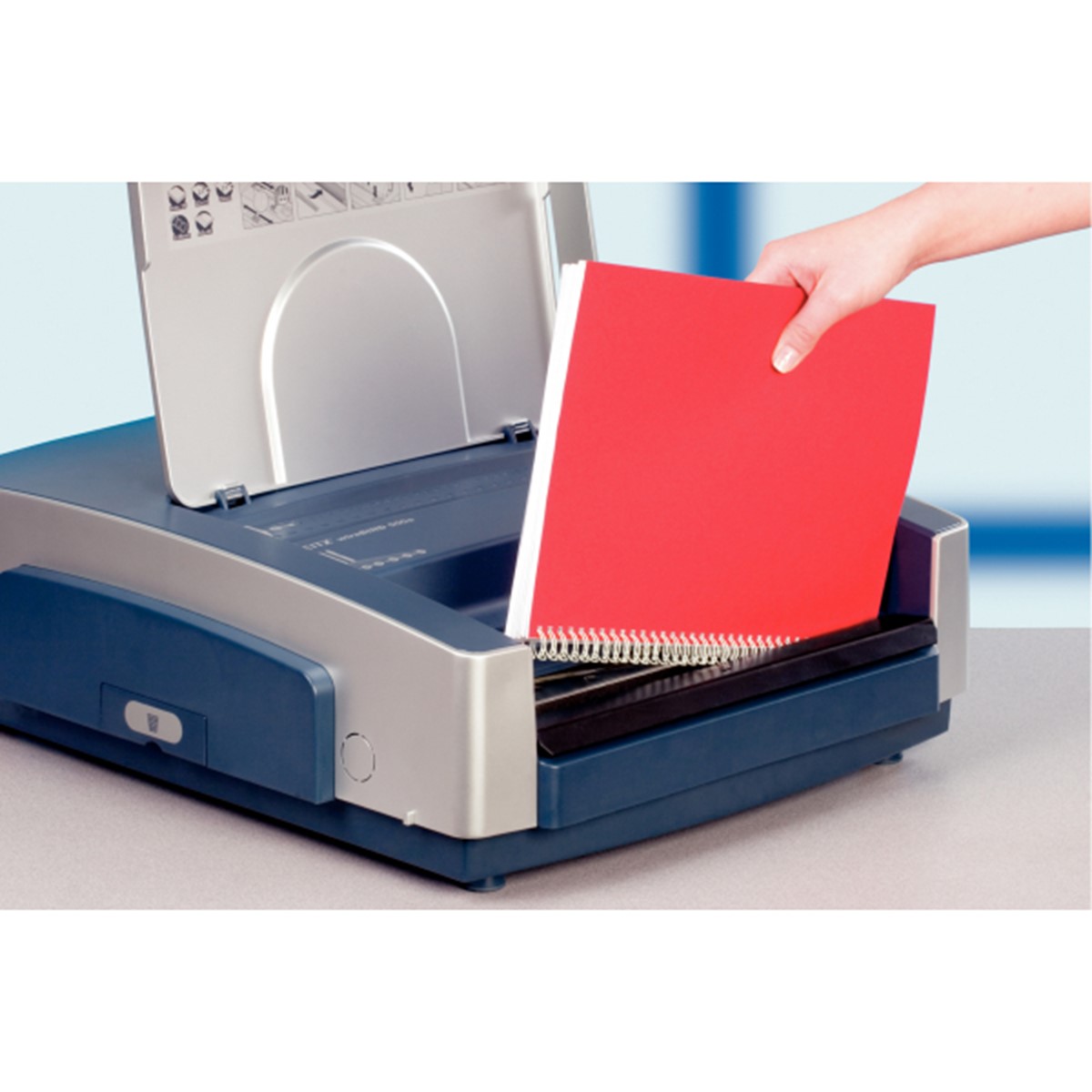 Leitz Drahtbindegerät wireBIND 500e, Silber/Blau (7300-00-00)